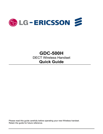 LG-Ericsson iPecs GDC-500H User guide | Manualzz