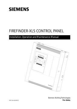 Siemens FIREFINDER-XLS - Installation, Use and Maintenance Manual ...