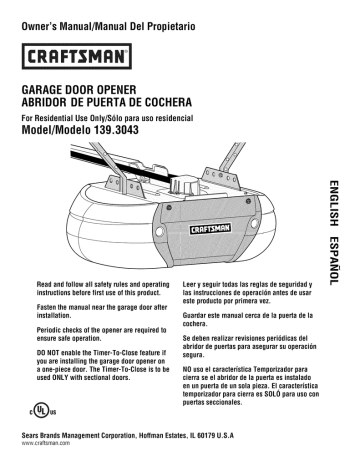 Craftsman 139.53919 Owner's Manual | Manualzz