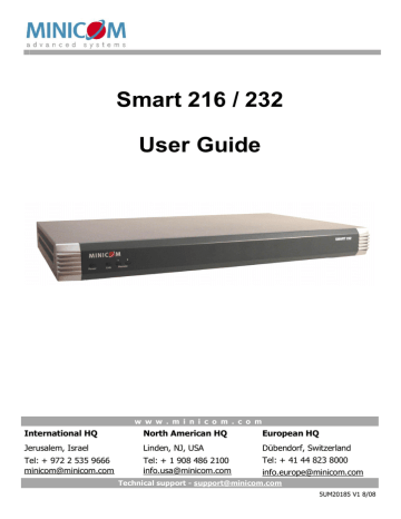 Minicom Advanced Systems SMART 216 User guide | Manualzz