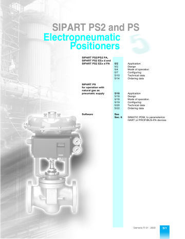 Siemens SIPART PS2 and PS Electropneumatic Positioners Manual | Manualzz