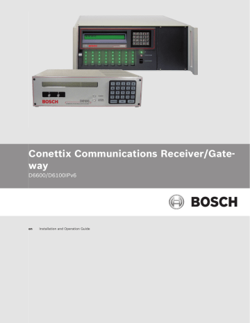 Bosch D6100IPv6 Installation and Operation Guide | Manualzz