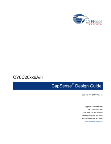 CY8C20xx6A/H CapSense Design Guide - Cypress | Manualzz