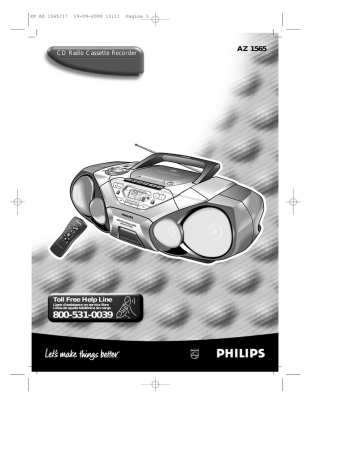 Philips AZ1565/14 Operating instructions | Manualzz