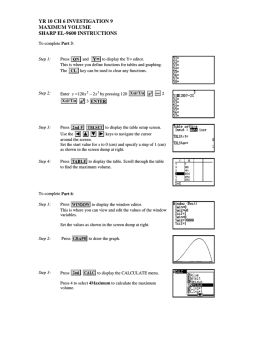 Sharp EL-9600 Calculator - Manual, User manual