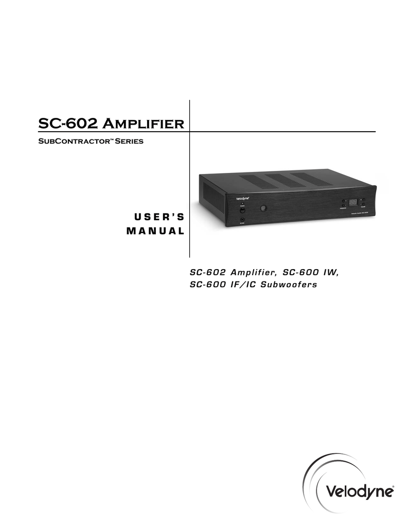 Velodyne sc-602 subwoofer amplifier