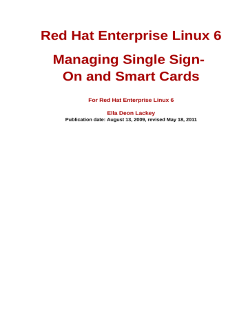 Red Hat Enterprise Linux 6.1 - Managing Single Sign-On and Smart Cards ...