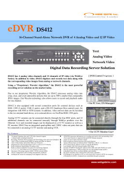 WebGate DS412 Network DVR - User manual