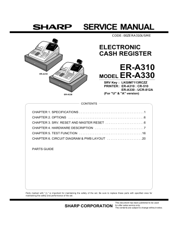 SHARP ER-A310 ER-A330 SERVICE MANUAL | Manualzz