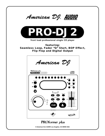 American DJ PRO-DJ2 manual | Manualzz