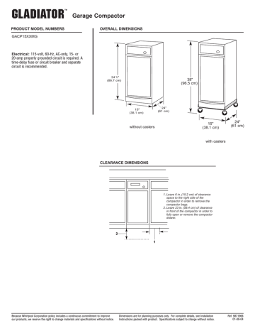 Gladiator GACP15XXMG 15-in Grey Portable Trash Compactor Installation ...