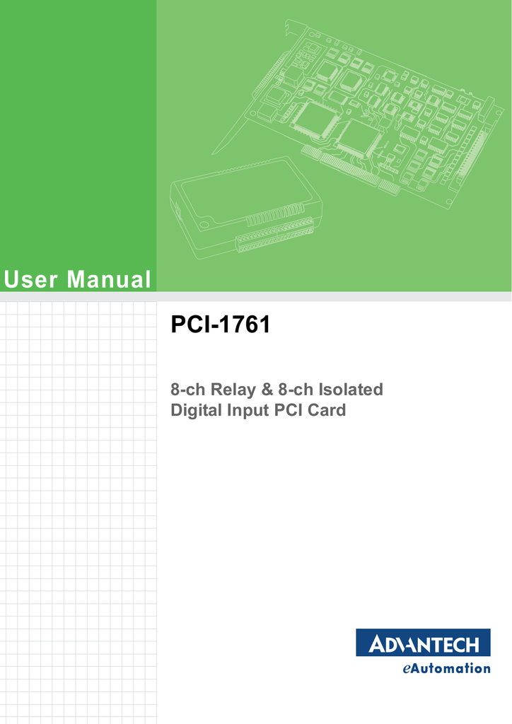 Advantech PCI-1761 User manual | Manualzz