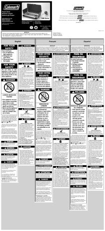 Coleman 5466-700 Camping Instructions for use | Manualzz