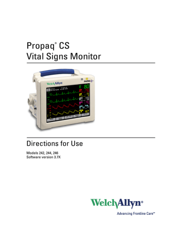 Propaq CS 242, 244, 246 Vital Signs Monitor Directions for Use | Manualzz