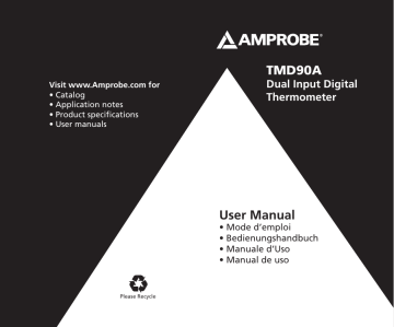 Amprobe TMD90A Dual Input Digital Thermometer Manual | Manualzz