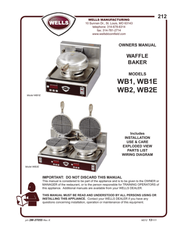 Wells WB2E Owner's Manual | Manualzz