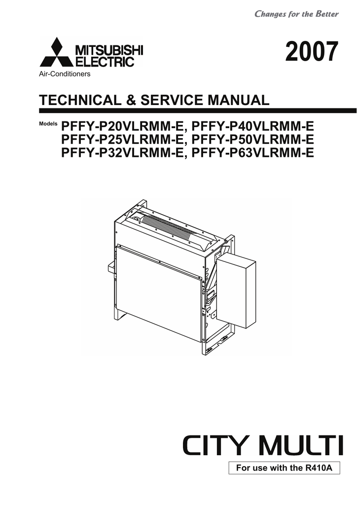 Mitsubishi Electric PFFY-P-VLRM-E Service manual | Manualzz