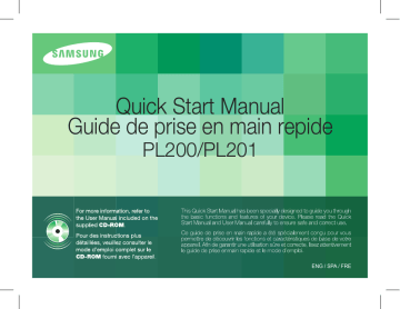 Samsung SAMSUNB PL200, AD68-05528A, PL201, PL90, PL200 Quick start Guide | Manualzz