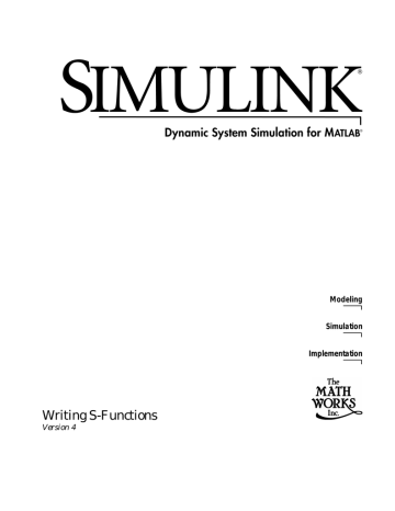 Simulink S-Functions User Manual | Manualzz