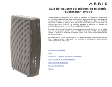 Arris TM804 Guía del usuario | Manualzz