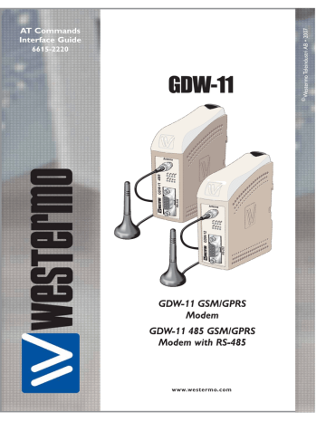 Westermo GDW-11-485 GSM Modem User guide | Manualzz