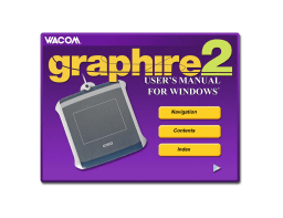 Wacom GRAPHIRE - WINDOWS - User manual, User's manual