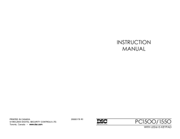 DSC PC1500 Instruction manual | Manualzz