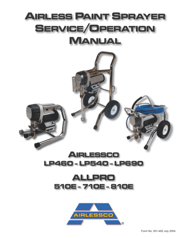 AIRLESSCO LP690 Specification | Manualzz