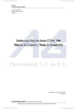UNI-T UT2000 series - Manual de usuario, Manual de operación
