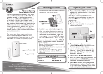 Radio Shack 49-1000 User guide | Manualzz