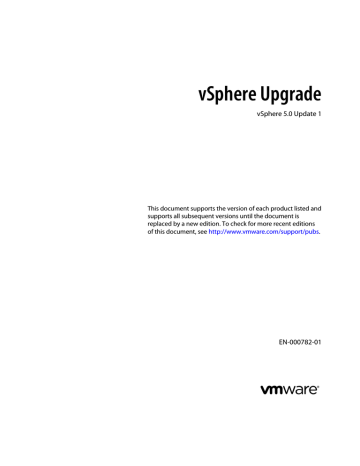 vSphere 5.0 Update 1 User Guide - Upgrade Instructions | Manualzz