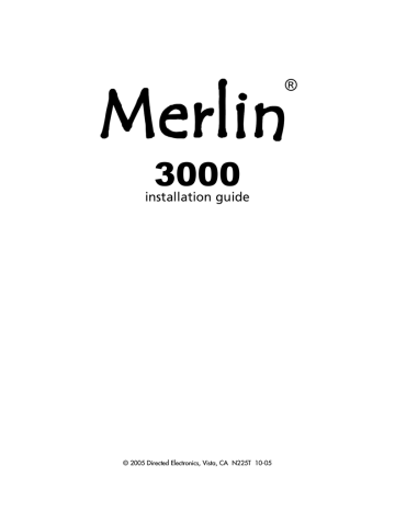 Merlin 3000 Installation Guide | Manualzz