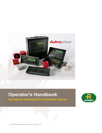 Autronica Autroprime Interactive Fire Detection System Operator's ...