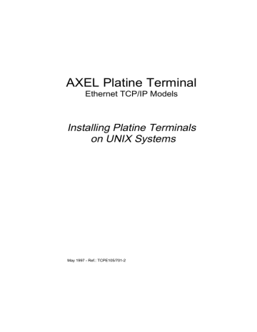 Platine terminal TCP/IP Installation guide | Manualzz