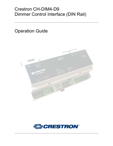 Crestron CH-DIM4-D9 Operation Guide | Manualzz