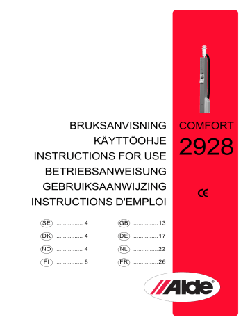 Alde Comfort 2928, Comfort 2923 Bedienungsanleitung | Manualzz