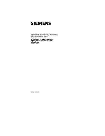 Siemens optiset standard Owner Manual | Manualzz