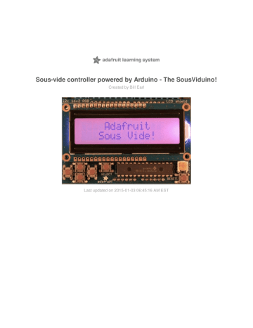 Sous Vide Controller Sous Viduino User Guide | Manualzz