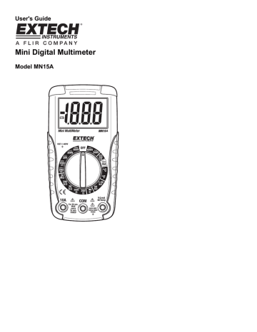 Extech Instruments MN15A User`s guide | Manualzz