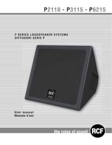 RCF P3115, P6215, P2110 Manuale utente | Manualzz