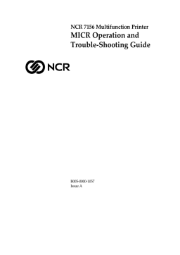 NCR 7156 - Troubleshooting guide, Owner's manual, Service manual