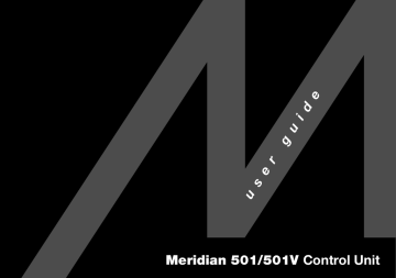 Meridian 501 Control Unit User guide | Manualzz