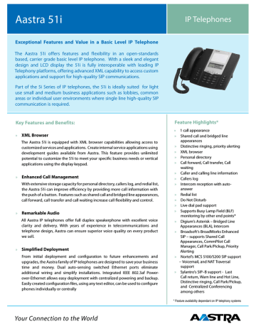Aastra 51i Telephone User's Manual | Manualzz