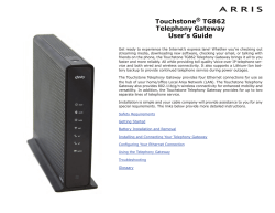 Arris Touchstone TG862 - El manual del propietario, Manual de usuario ...