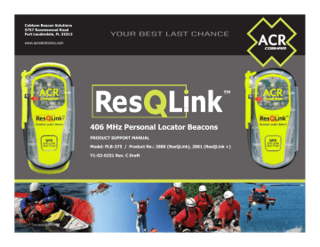 ResQLink PLB-375 Product Support Manual | Manualzz