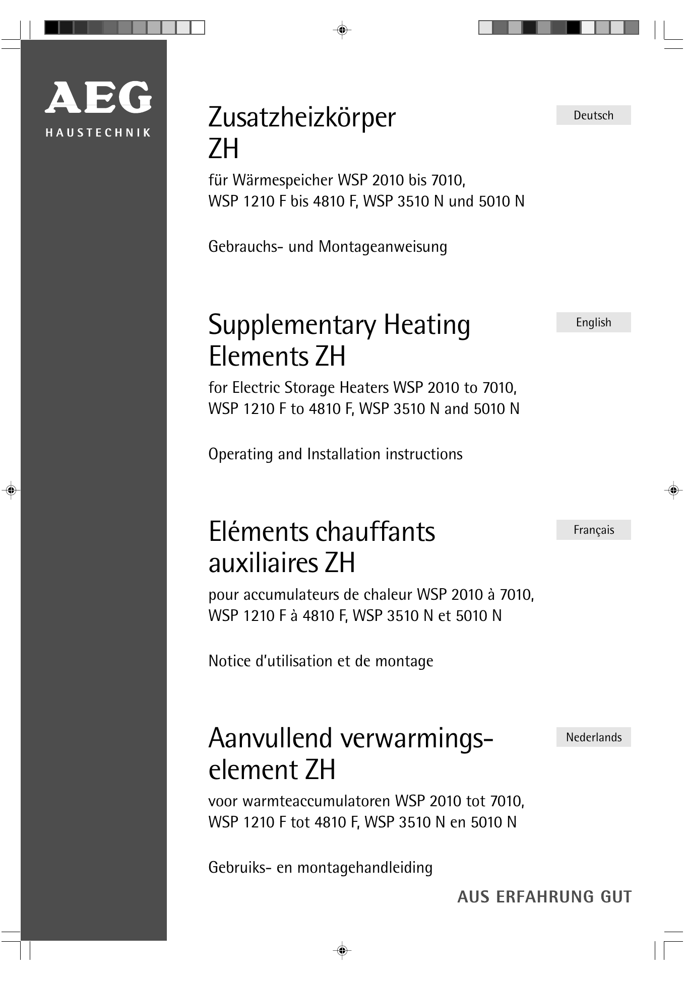 AEG WSP 5010 User Manual Manualzz