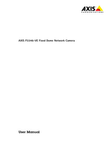 Axis Communications P3346-VE Security Camera User manual | Manualzz