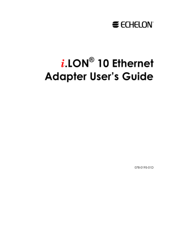 Echelon i.LON 10 User manual | Manualzz