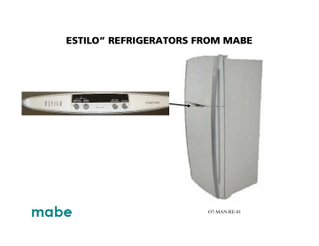 Mabe ESTILO Refrigerators Manual | Manualzz