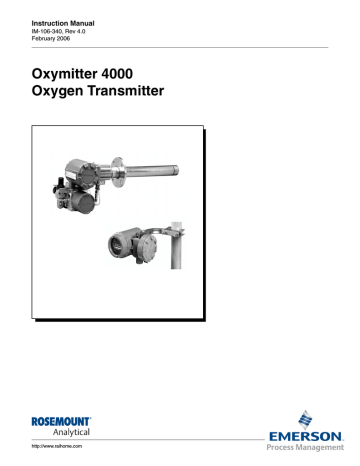 Rosemount Oxymitter 4000 Instruction Manual | Manualzz